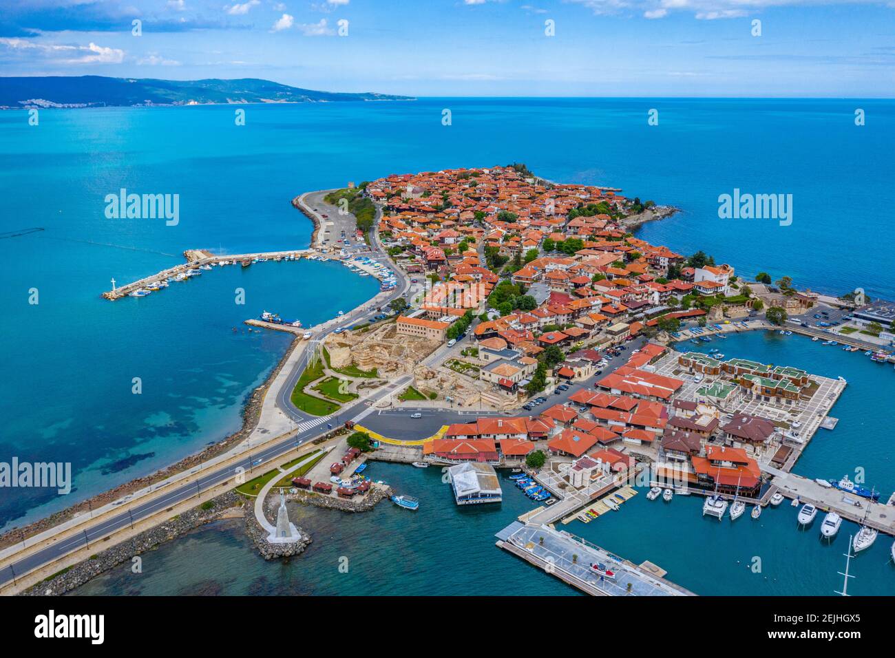 Aerial view of the Bulgarian town Nessebar Stock Photo - Alamy