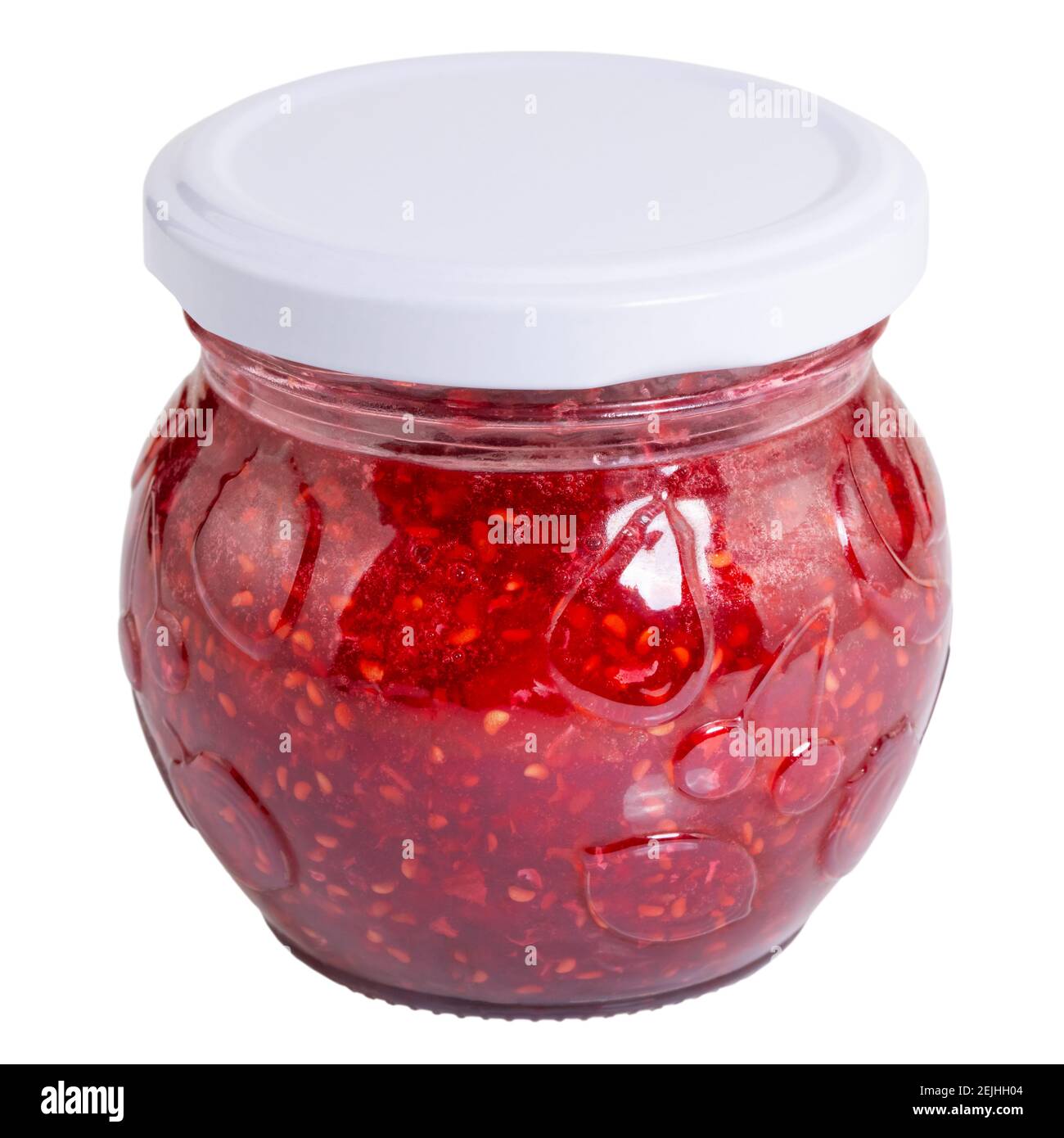jar of raspberry jam isolated on white background Stock Photo - Alamy