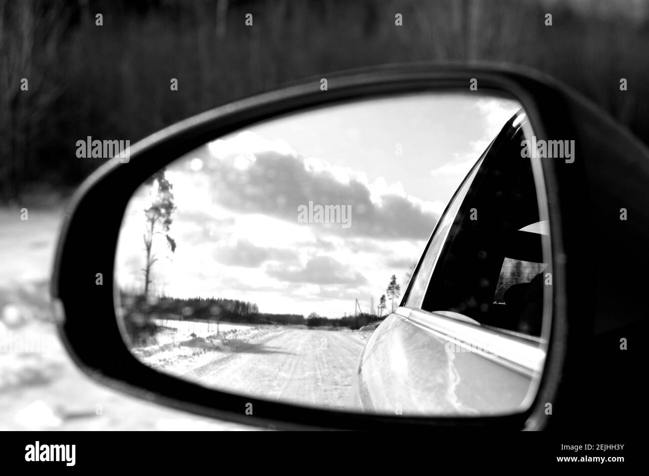 Sideview mirror Black and White Stock Photos & Images - Alamy