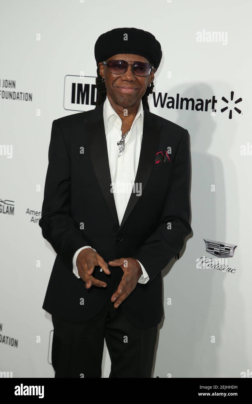 Nile Rodgers attends the 28th Annual Elton John AIDS Foundation Academy ...