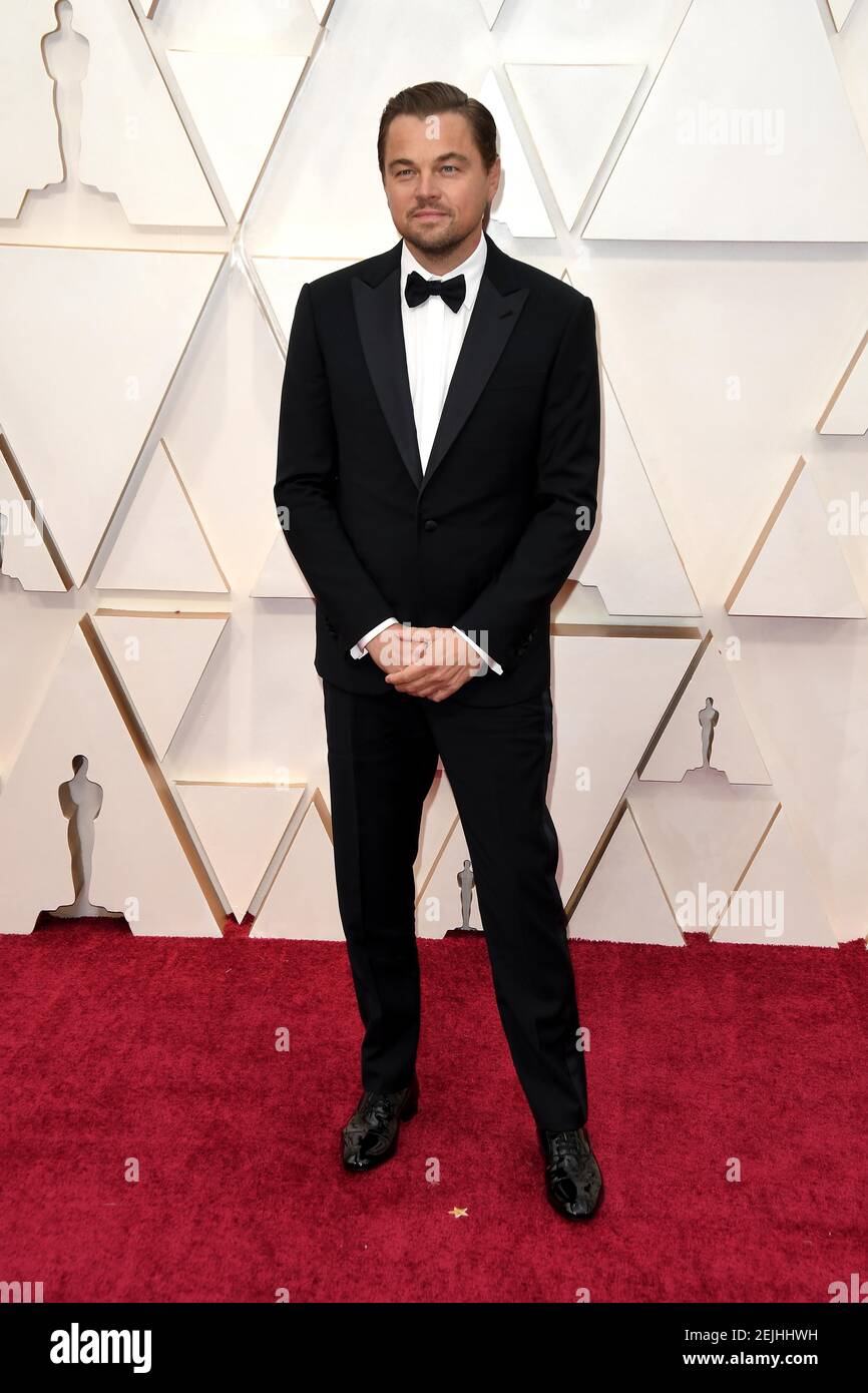 Leonardo DiCaprio walking on the red carpet at the 92nd Annual Academy ...