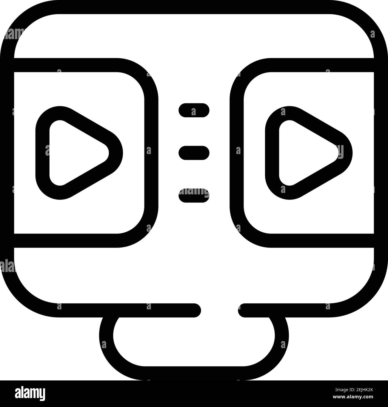 Next video icon. Outline next video vector icon for web design isolated ...