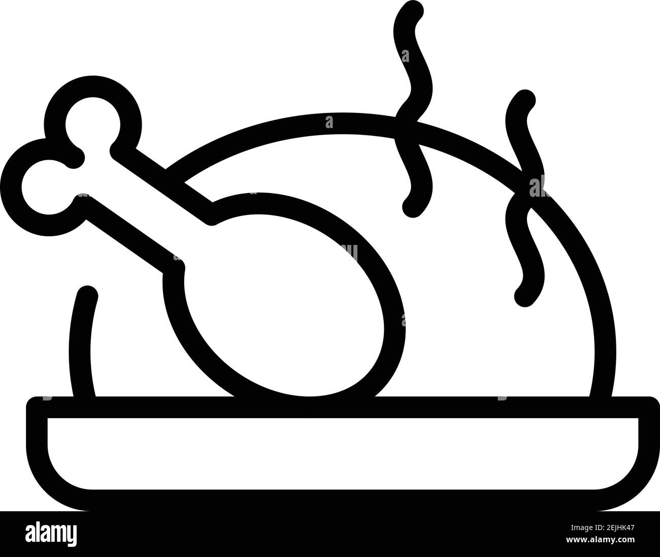 Cooked Chicken Outline