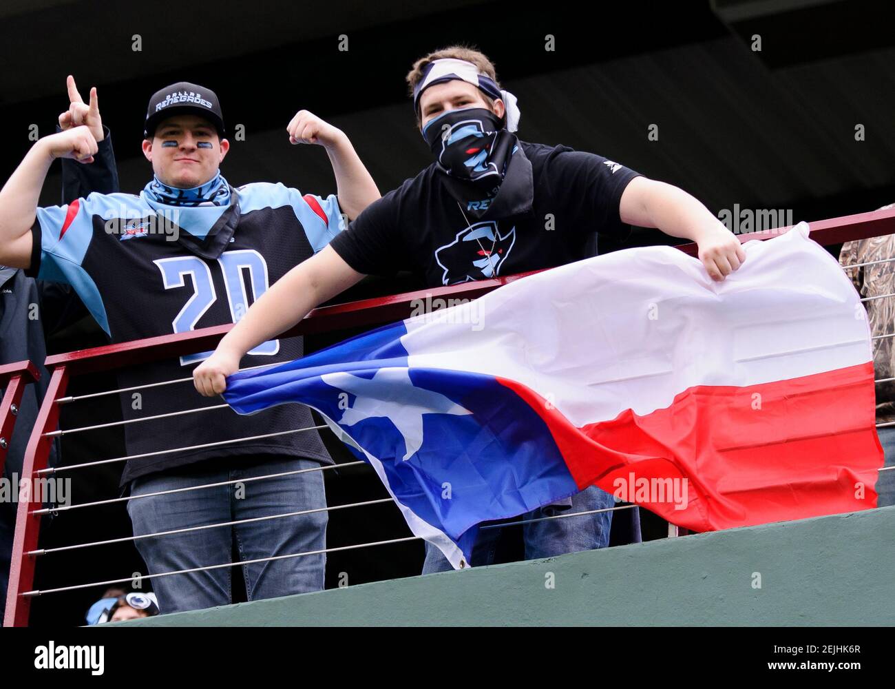 February 9 2020: Dallas Renegades fans before the 1st half of the XFL ...