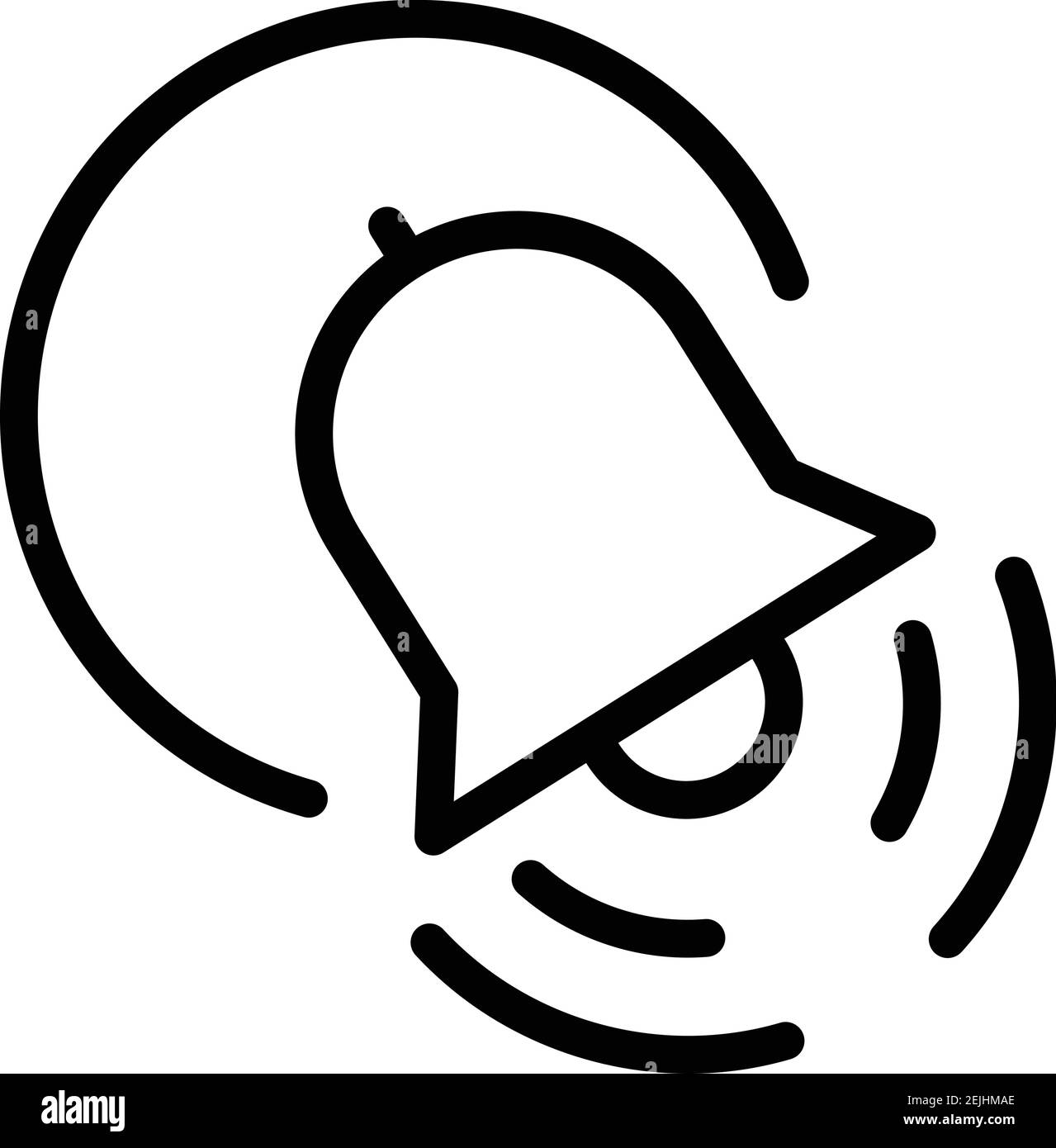 Subscribe bell icon. Outline subscribe bell vector icon for web design ...