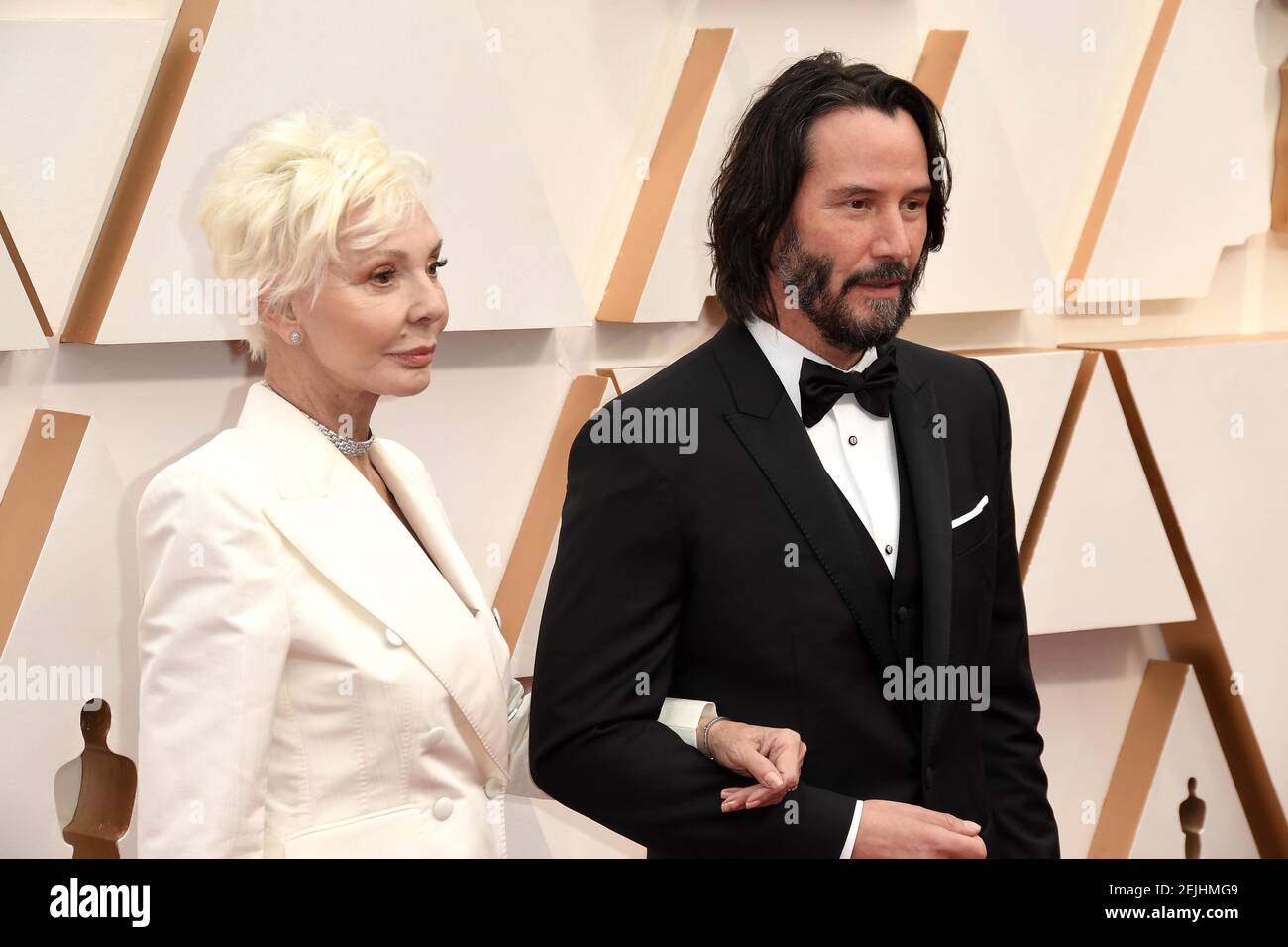 Keanu Reeves walking on the red carpet at the 92nd Annual Academy ...