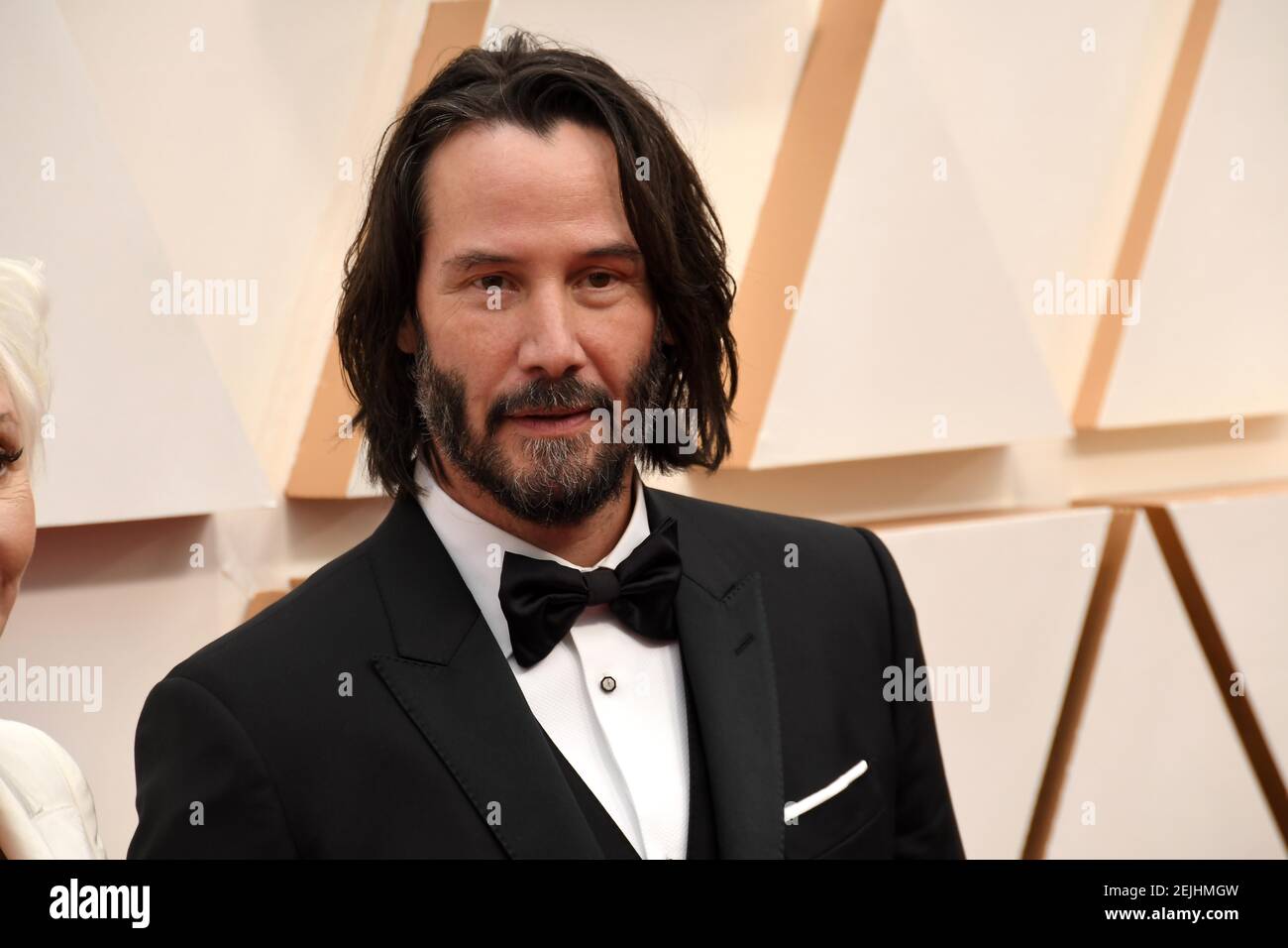 Keanu Reeves walking on the red carpet at the 92nd Annual Academy ...