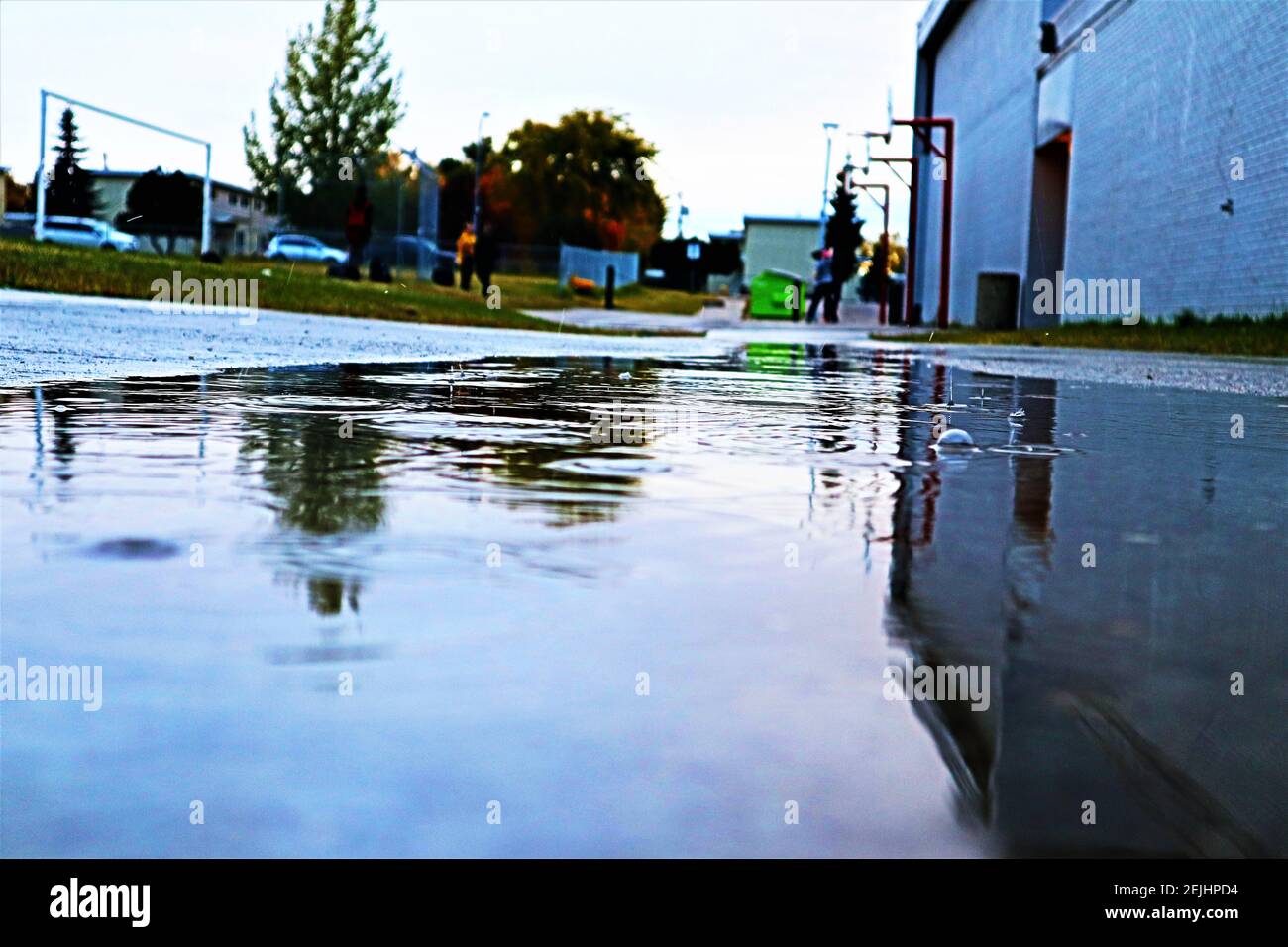 Rain day at school Stock Photo - Alamy