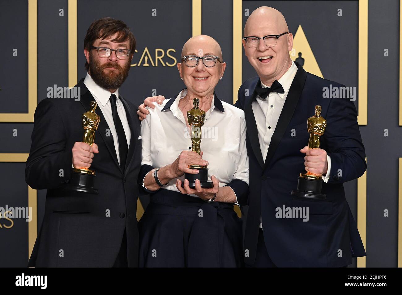 (L-R) Steven Bognar, Julia Reichert and Jeff Reichert, winner of Best ...