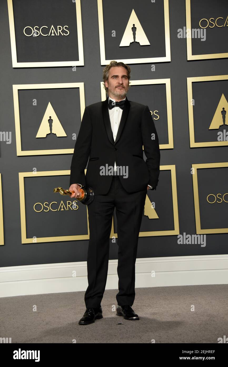 Joaquin Phoenix, winner of the Actor in a Leading Role award for “Joker ...