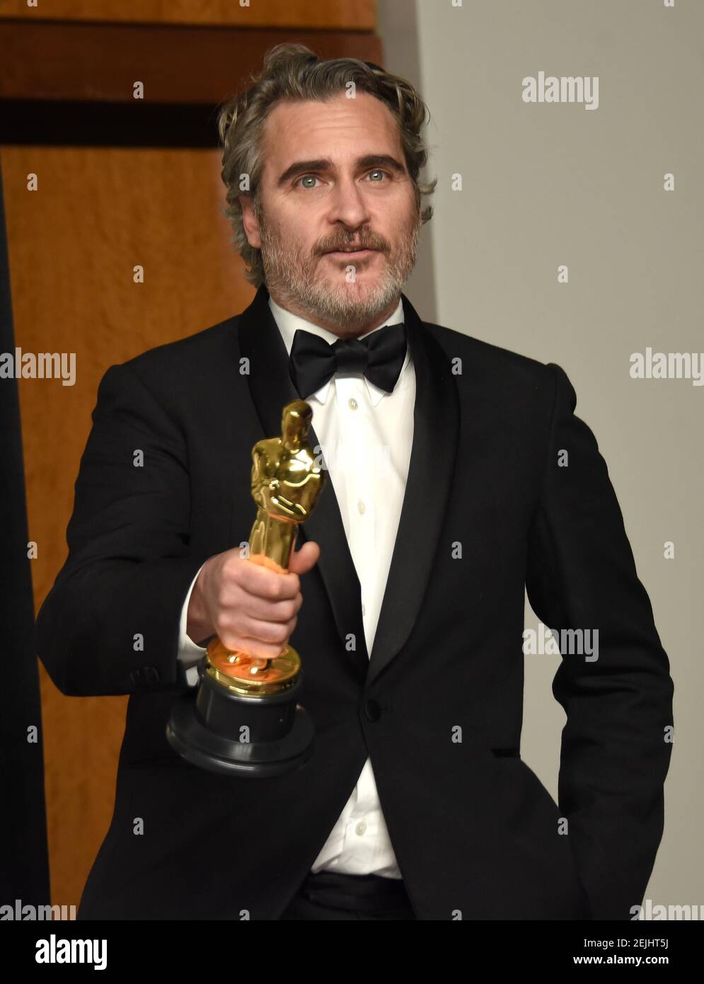 Joaquin Phoenix, winner of the Actor in a Leading Role award for “Joker ...