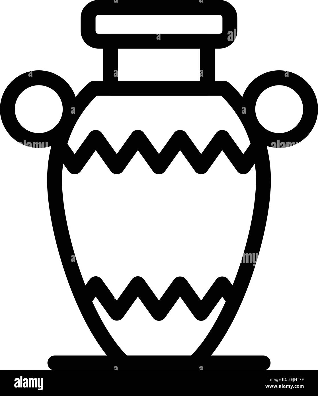 Vessel amphora icon. Outline vessel amphora vector icon for web design ...