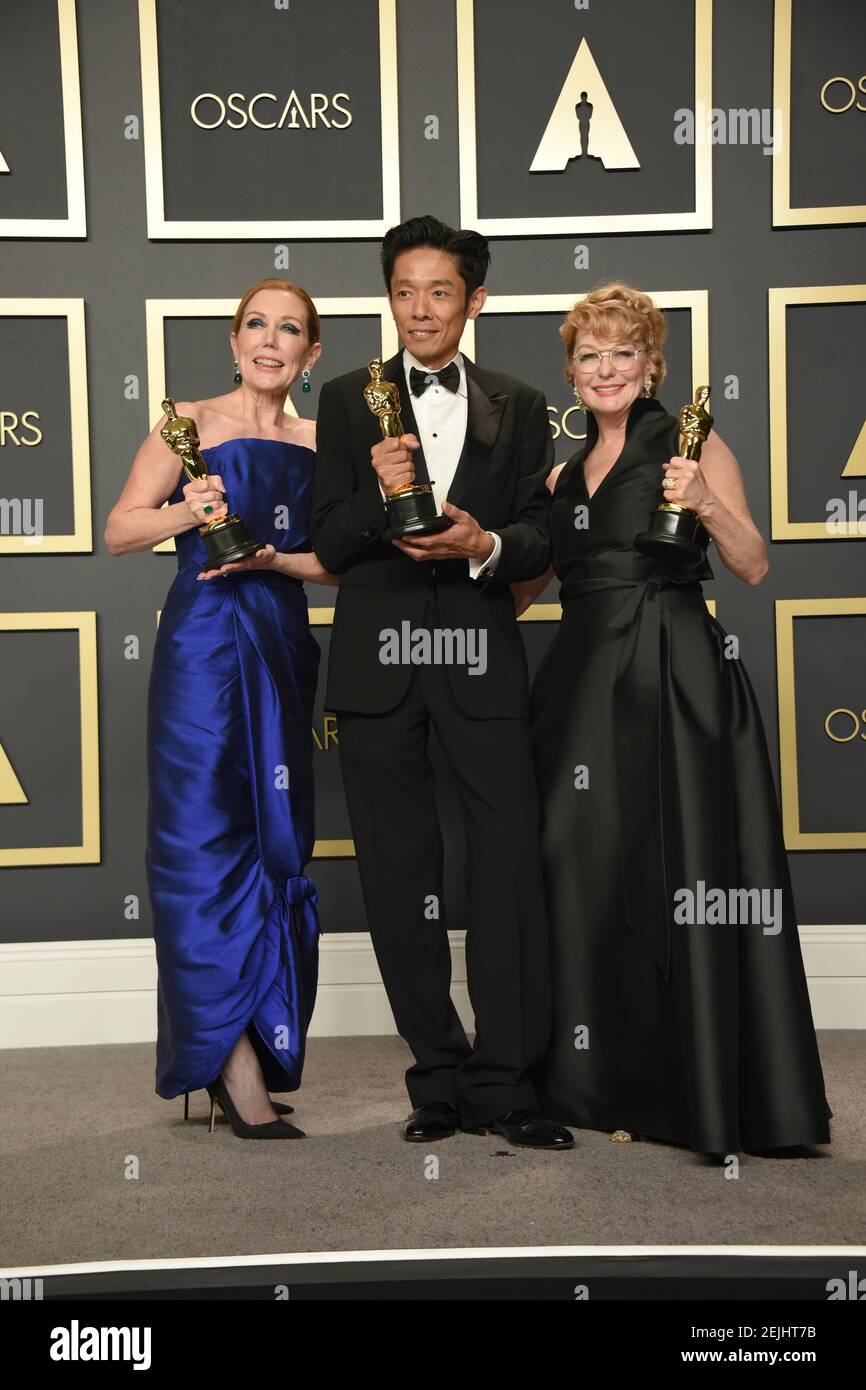 posing in the press room at the 92nd Annual Academy Awards held at the ...