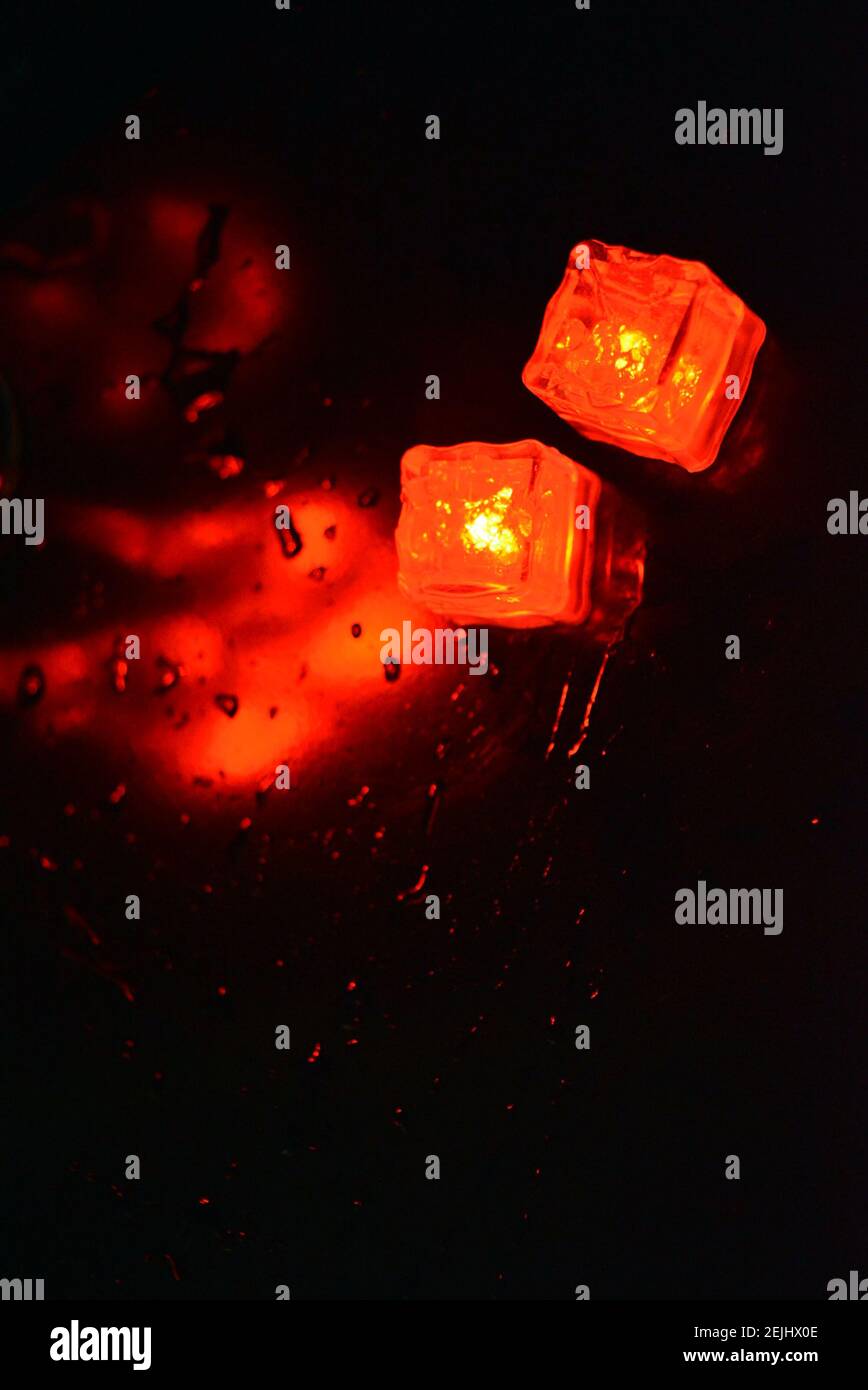 Beautiful multi-faceted red lighting with a special light. Very black ...