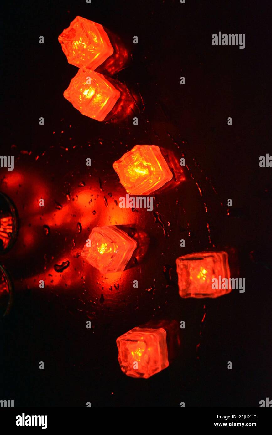 Beautiful multi-faceted red lighting with a special light. Very black ...