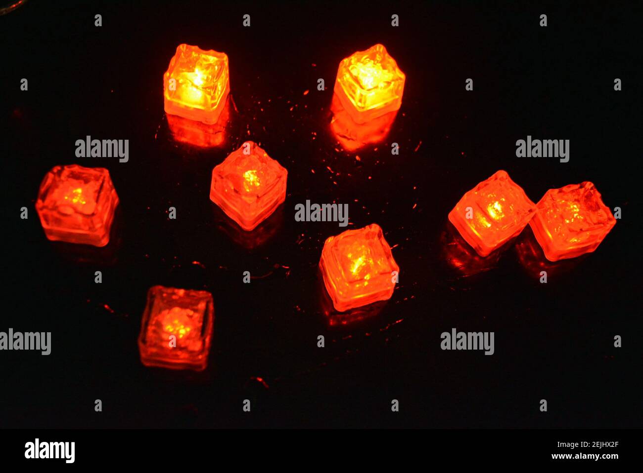 Beautiful multi-faceted red lighting with a special light. Very black ...