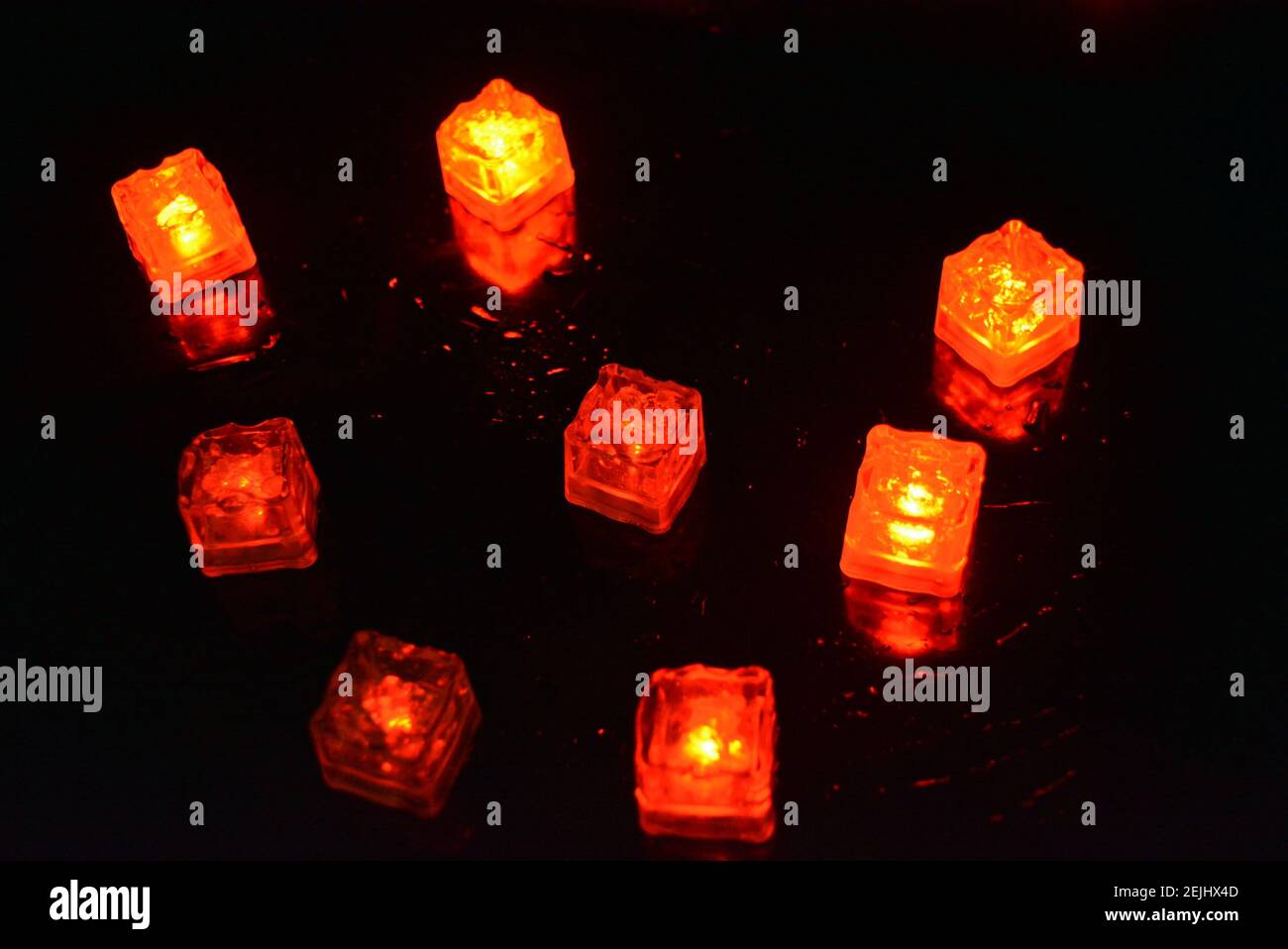 Beautiful multi-faceted red lighting with a special light. Very black ...