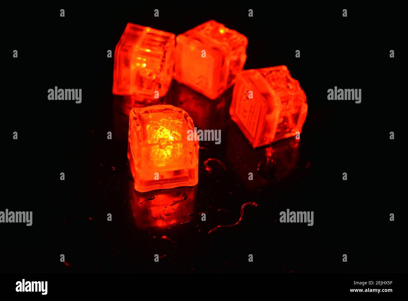 Beautiful multi-faceted red lighting with a special light. Very black ...