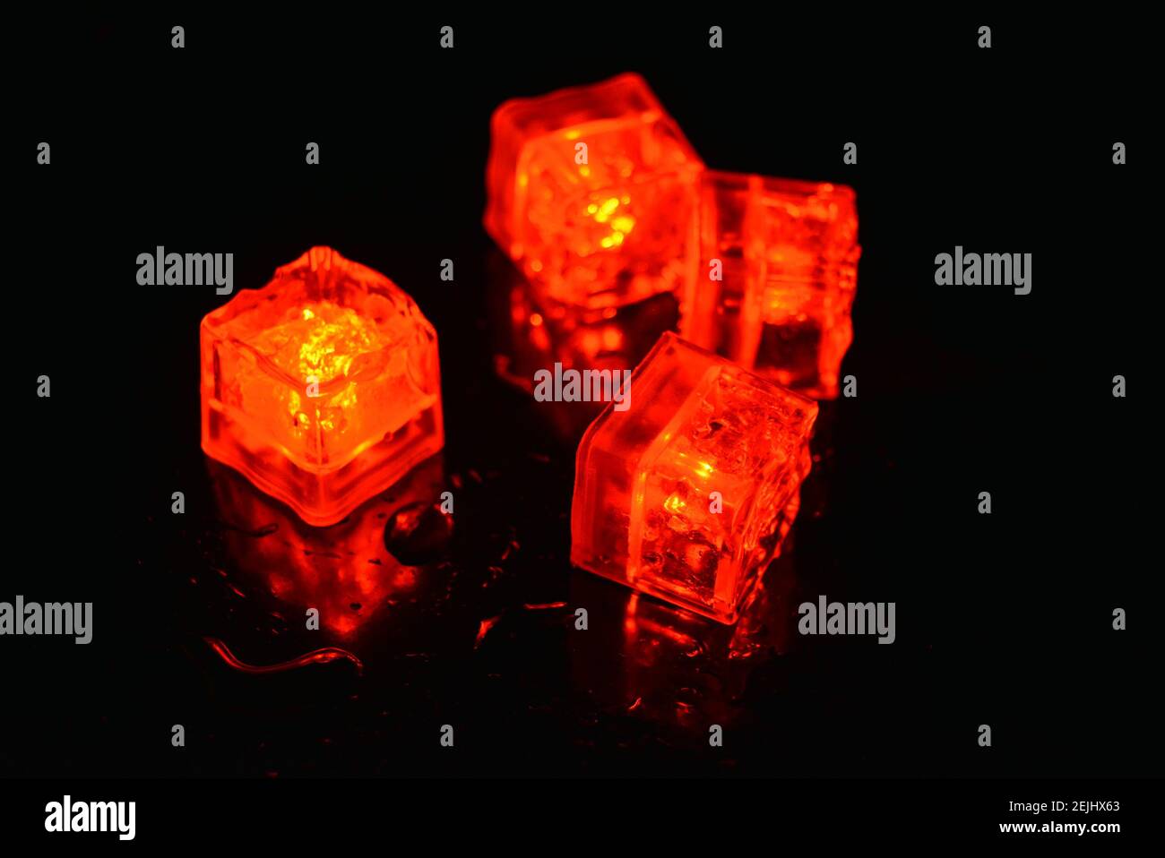 Beautiful multi-faceted red lighting with a special light. Very black ...