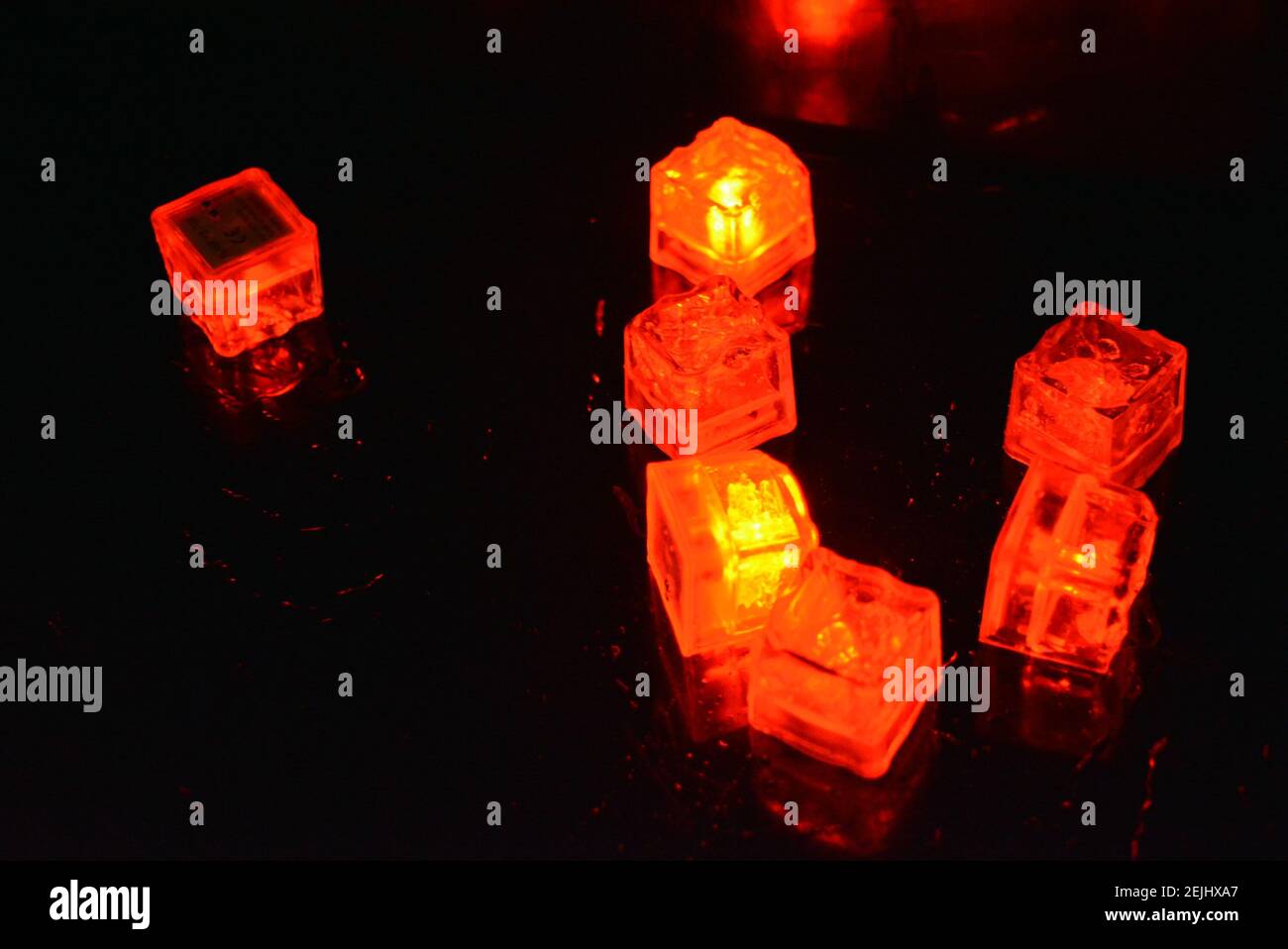 Beautiful multi-faceted red lighting with a special light. Very black ...