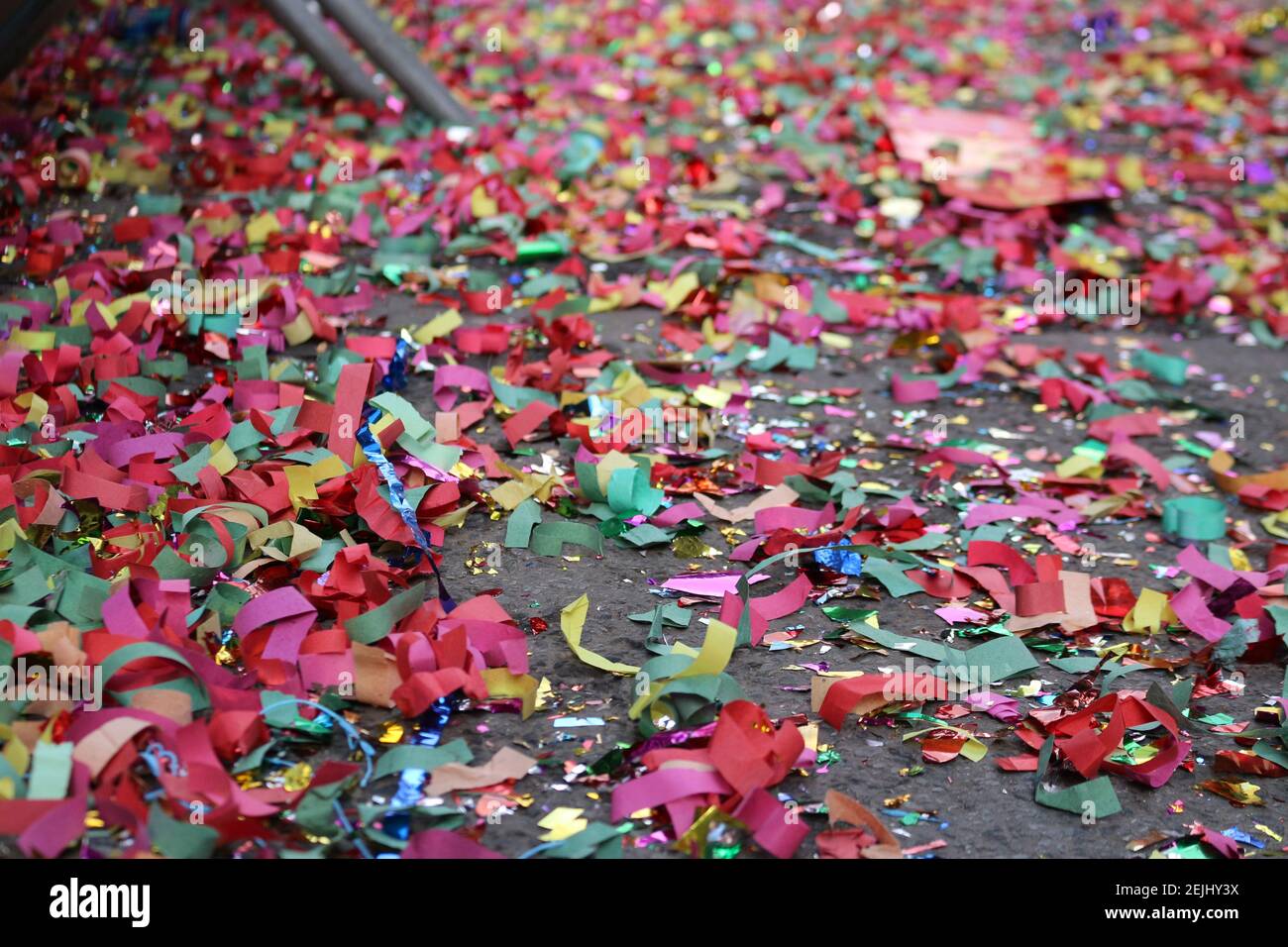 Confetti is seen after the Annual Chinese Parade on Feb 9, 2020 in New ...