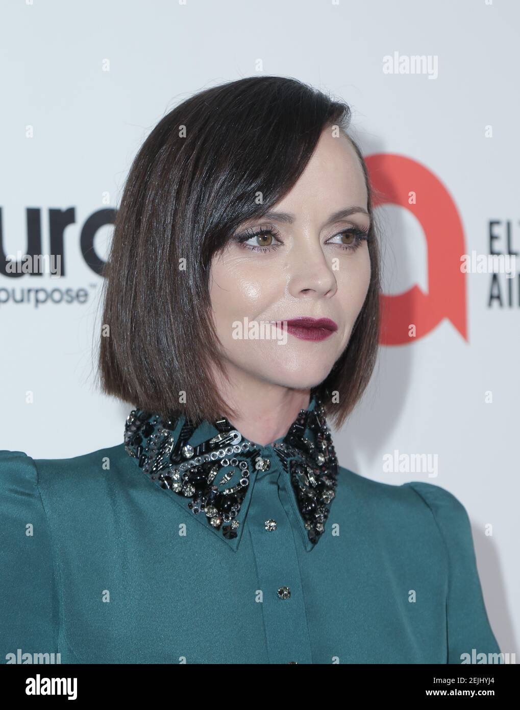 Christina Ricci walking the red carpet at the 28th Annual Elton John ...