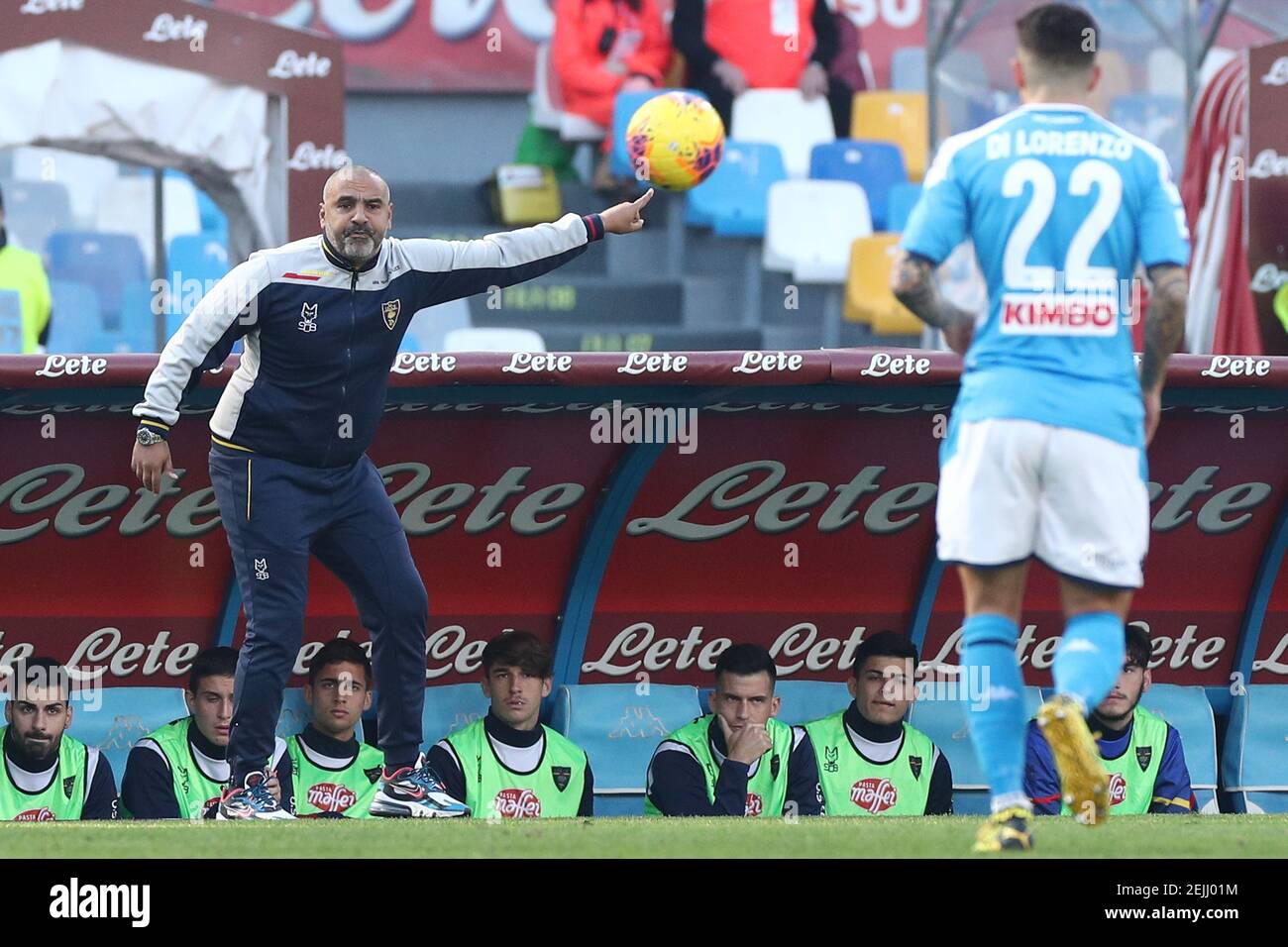 Fabio Liverani coach of Lecce gestures Napoli 09-02-2020 Stadio San ...