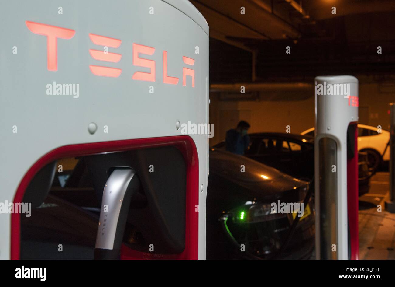 Electric vehicle charging station stand from American electric company ...