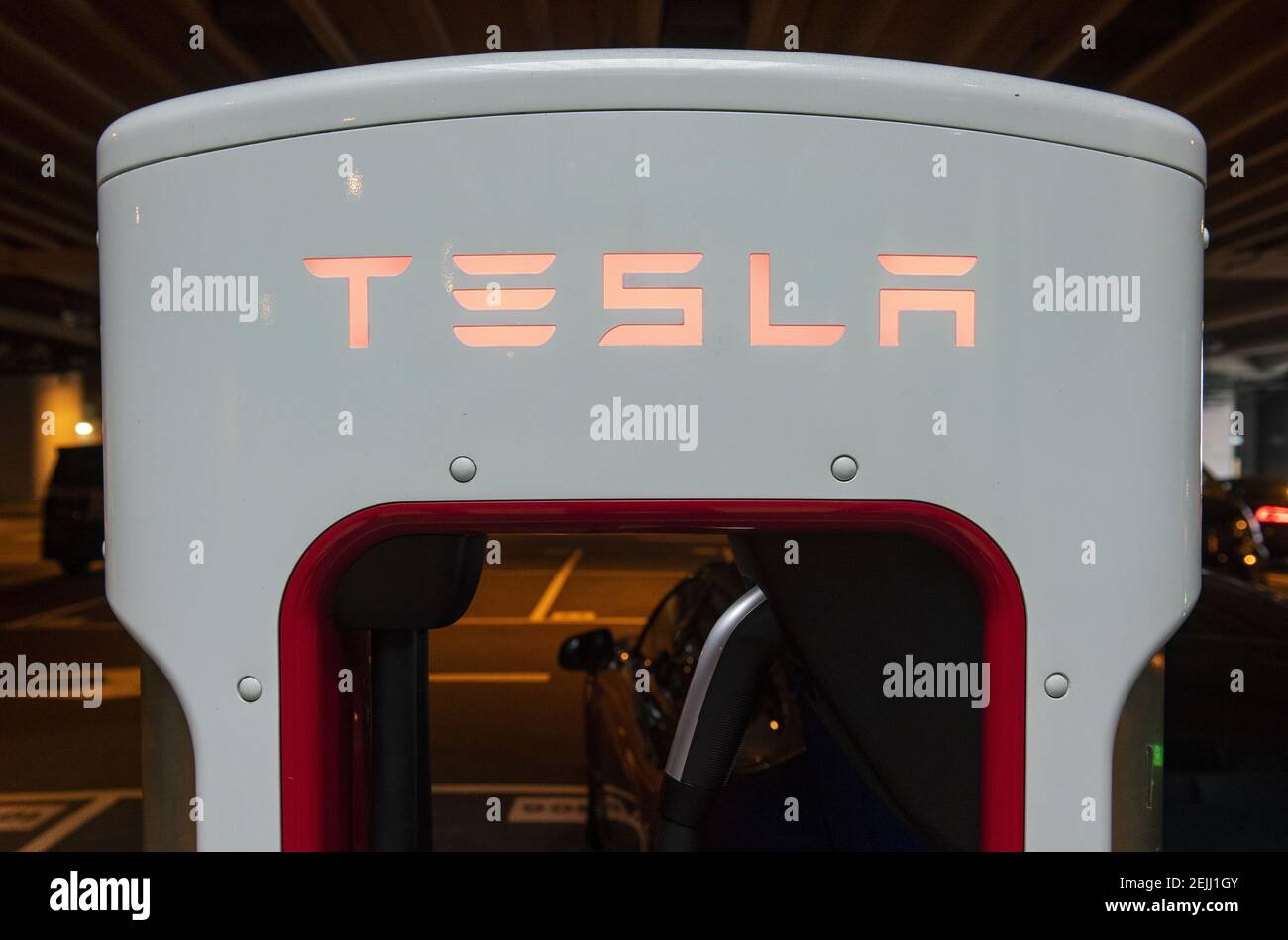 Electric vehicle charging station stand from American electric company ...