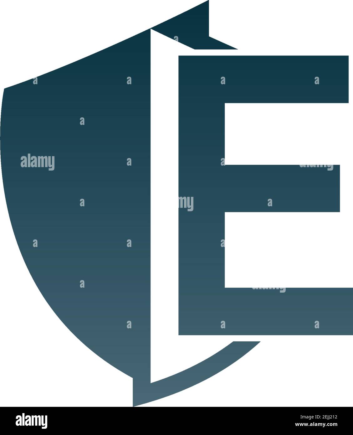 Letter e shield logo Cut Out Stock Images & Pictures - Alamy