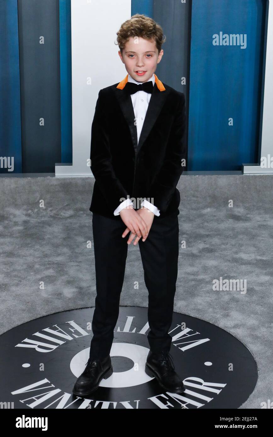 Roman Griffin Davis walking on the red carpet at the 2020 Vanity Fair ...