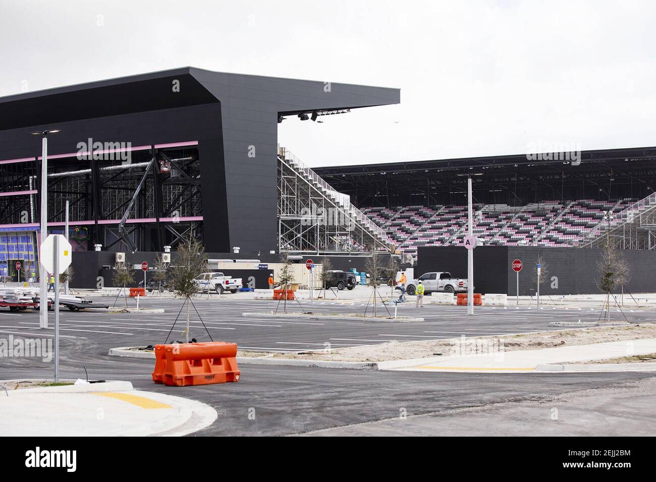 A view of the construction site at Inter Miami CF's new stadium during ...