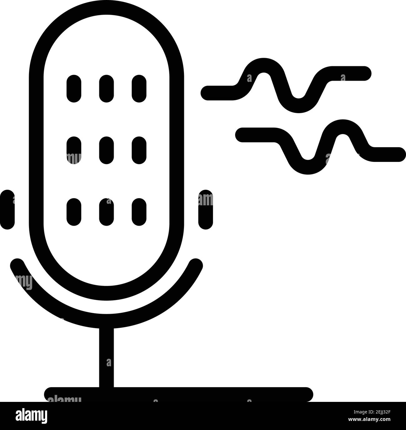 Voice recorder icon. Outline voice recorder vector icon for web design ...