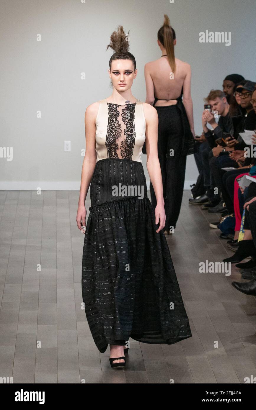 Models walk the Frederick Anderson FW20 Runway NYFW Show at Stride Arts ...