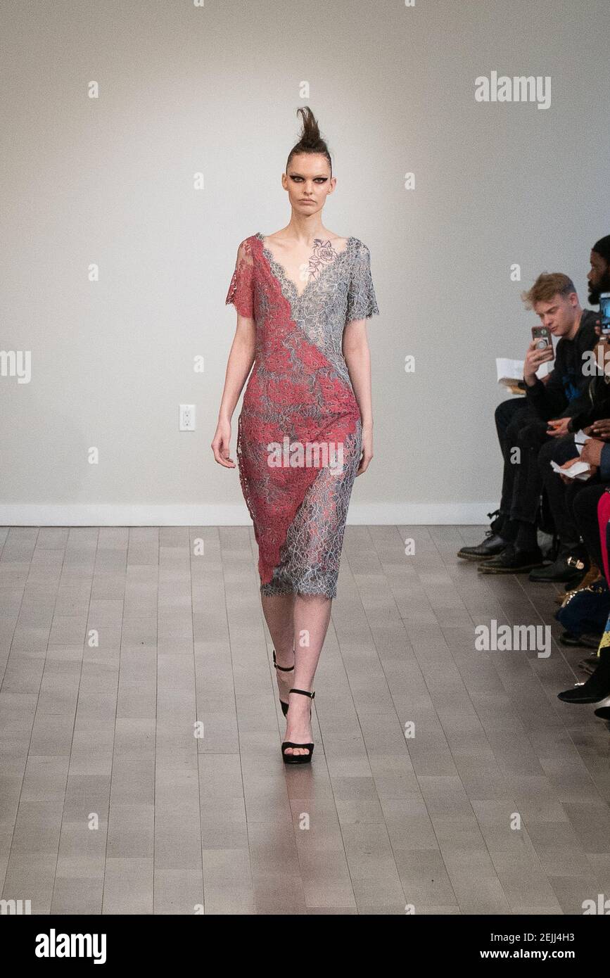 Models walk the Frederick Anderson FW20 Runway NYFW Show at Stride Arts ...