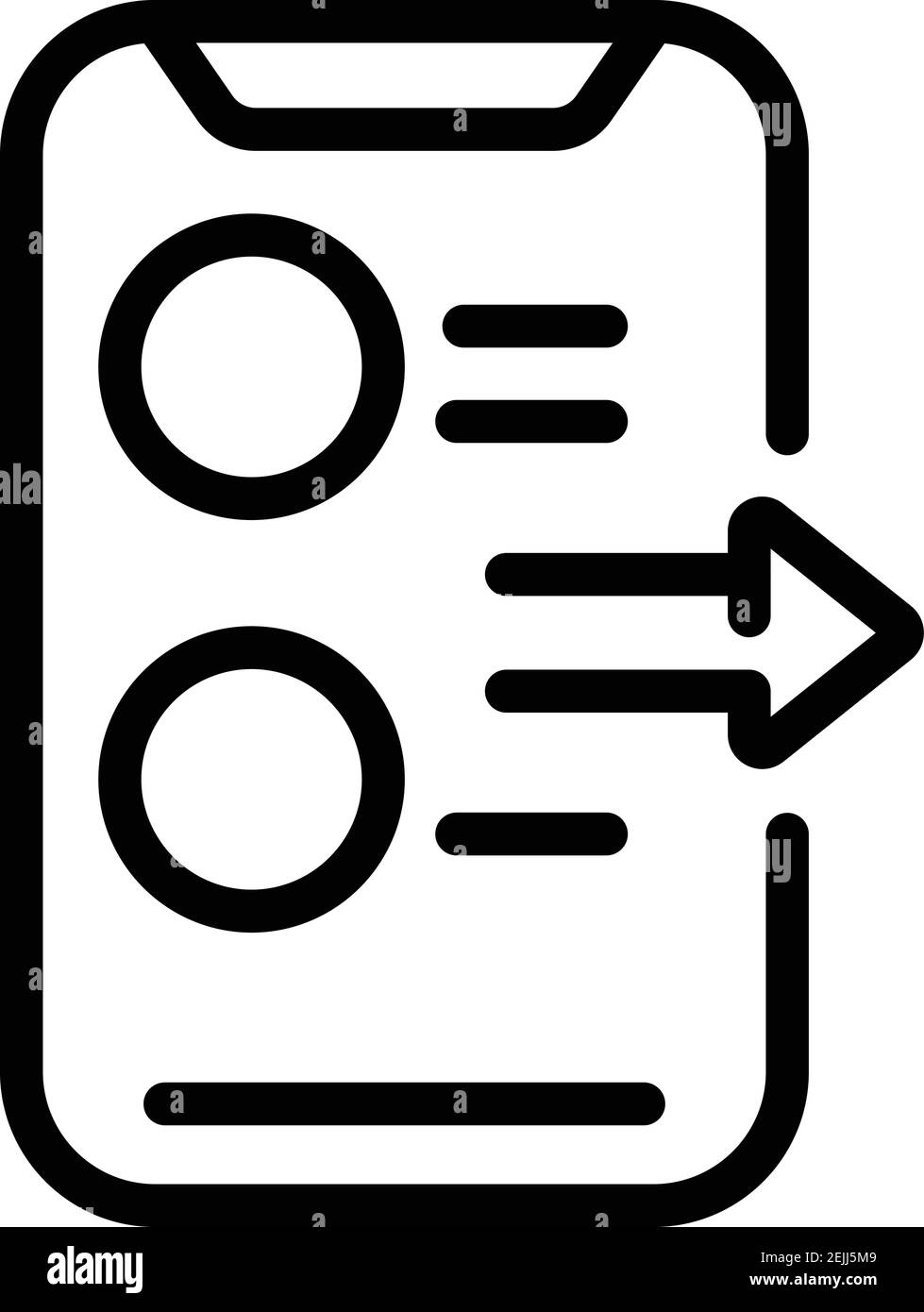 Phone reply icon. Outline phone reply vector icon for web design ...