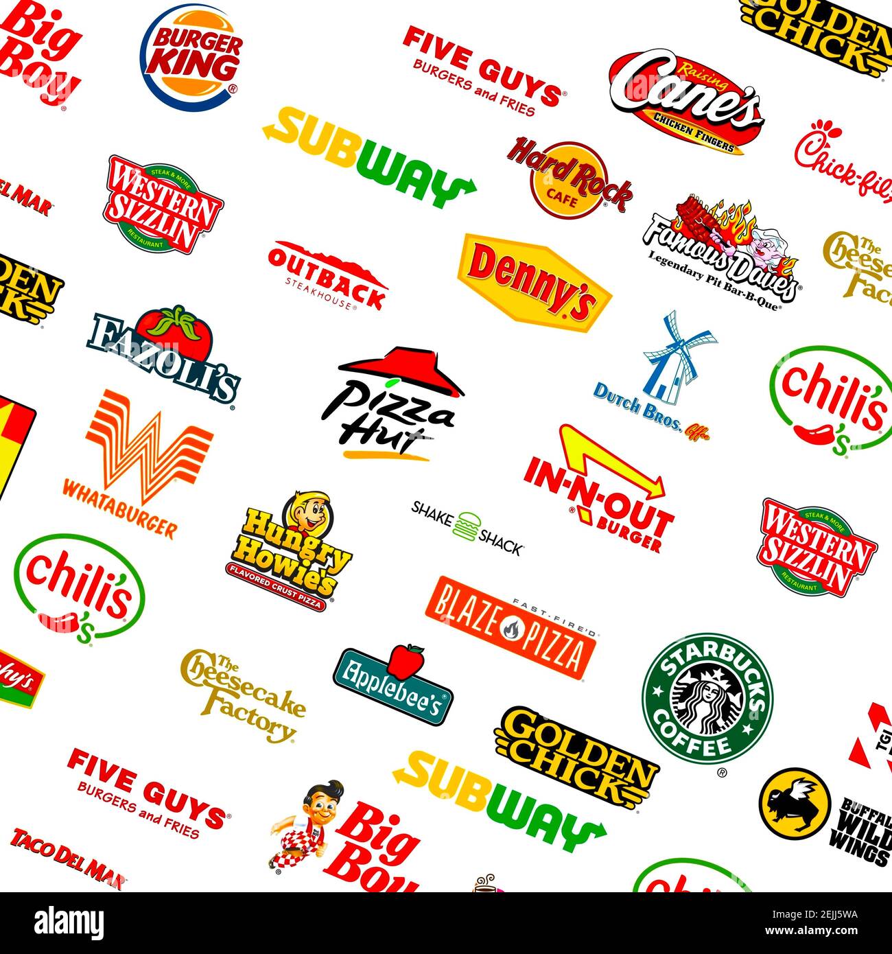 Logotype collection of most famous Fast-Food, Restaurants and Coffee ...