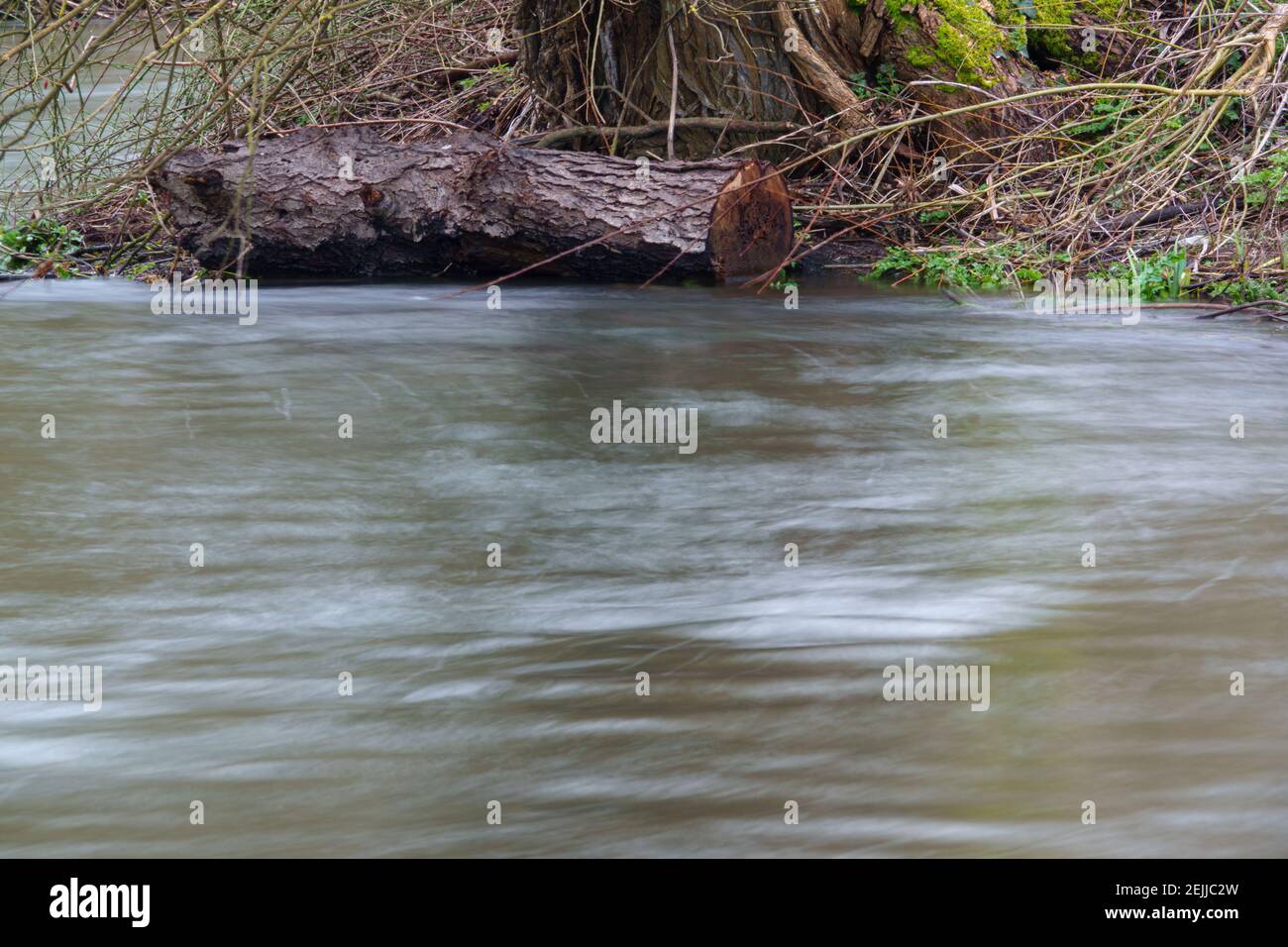a time-lapse of flowing river water surface on the river avon Stock ...