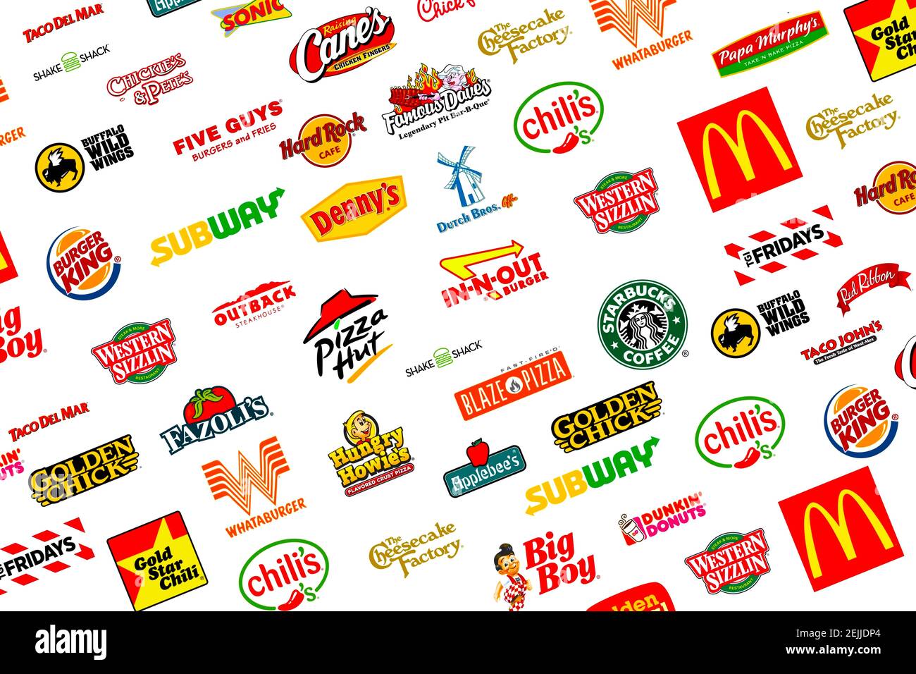 Logotype collection of most famous Fast-Food, Restaurants and Coffee ...