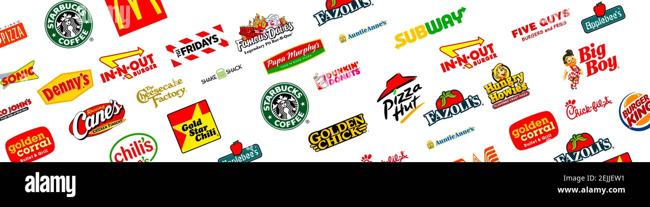 Logotype collection of most famous Fast-Food, Restaurants and Coffee ...