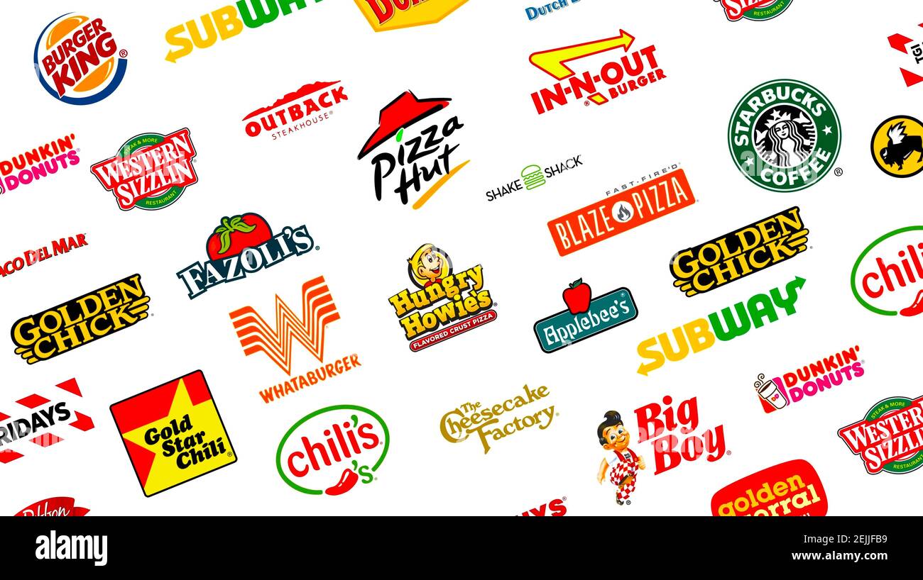 Logotype collection of most famous Fast-Food, Restaurants and Coffee ...
