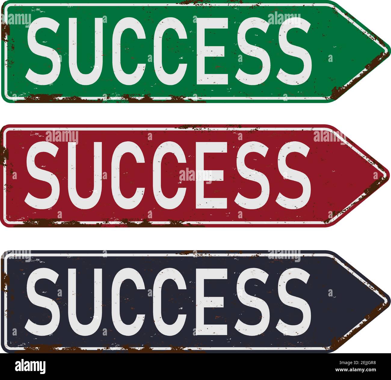 Success Sign - Green red blue road sign with arrow pointing right Stock ...