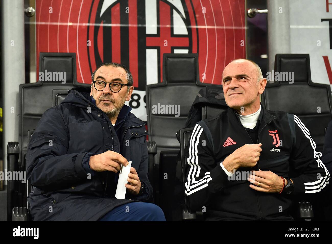 Maurizio Sarri (Juventus F.C.) and Giovanni Martusciello (Juventus F.C ...