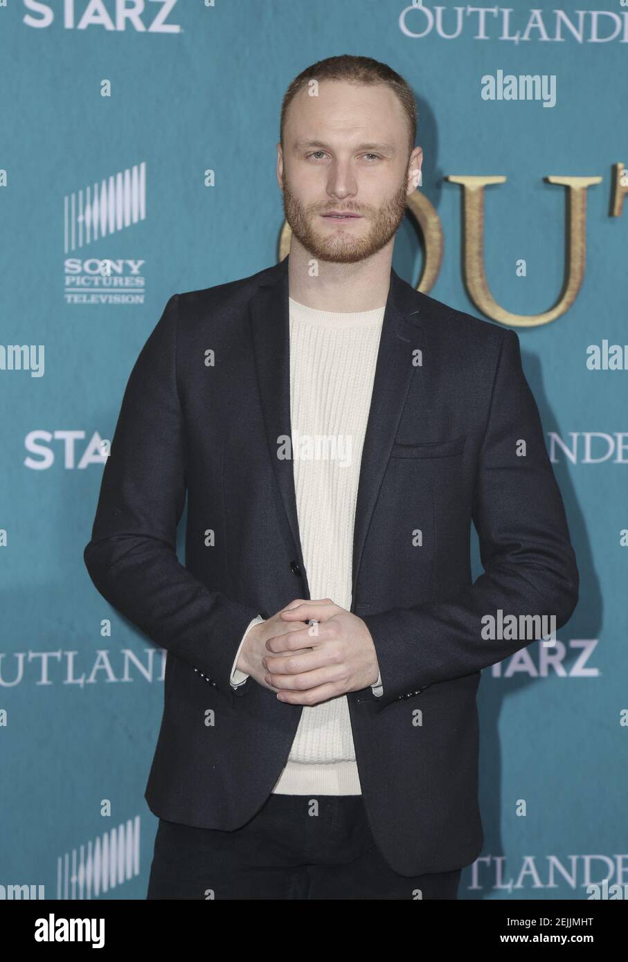 Yan Tual walking the red carpet at the Starz Premiere Event For ...