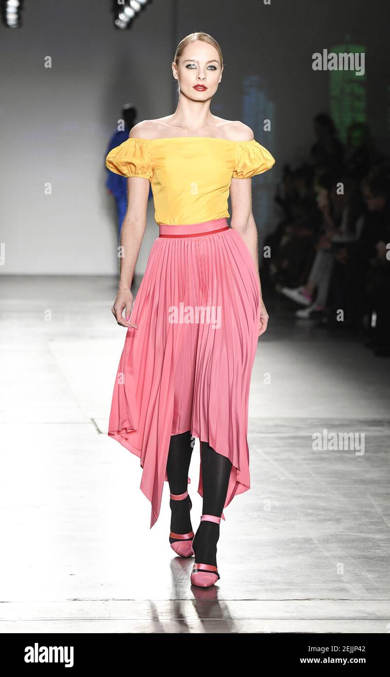 Model walks runway for Zang Toi collection during Fashion Week at Pier ...