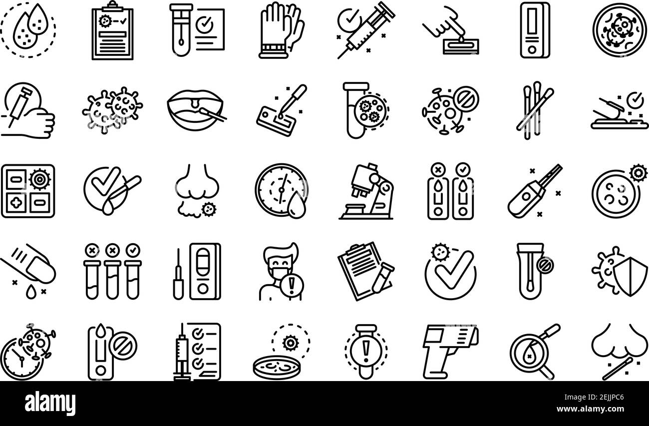 Covid test icon. Outline covid test vector icon for web design isolated ...