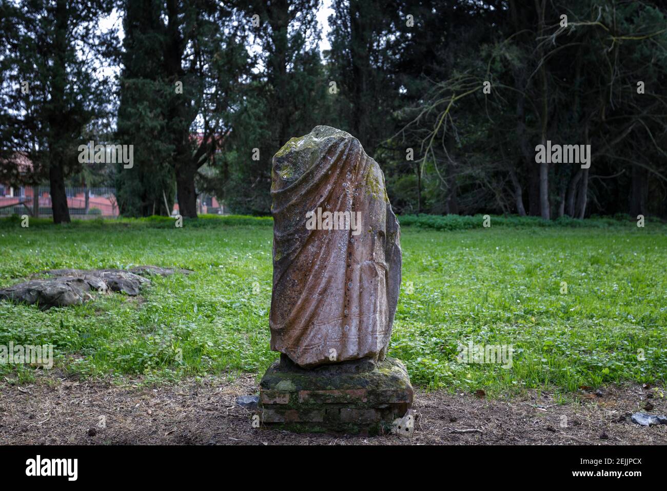 The Roman necropolis of Ostia Antica in Rome with a beautiful ruined ...