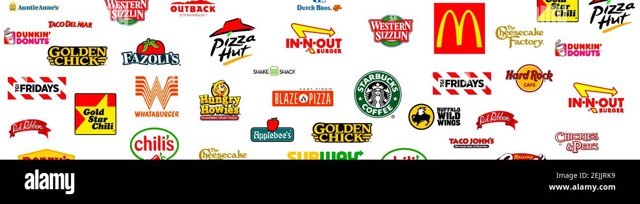 Logotype collection of most famous Fast-Food, Restaurants and Coffee ...