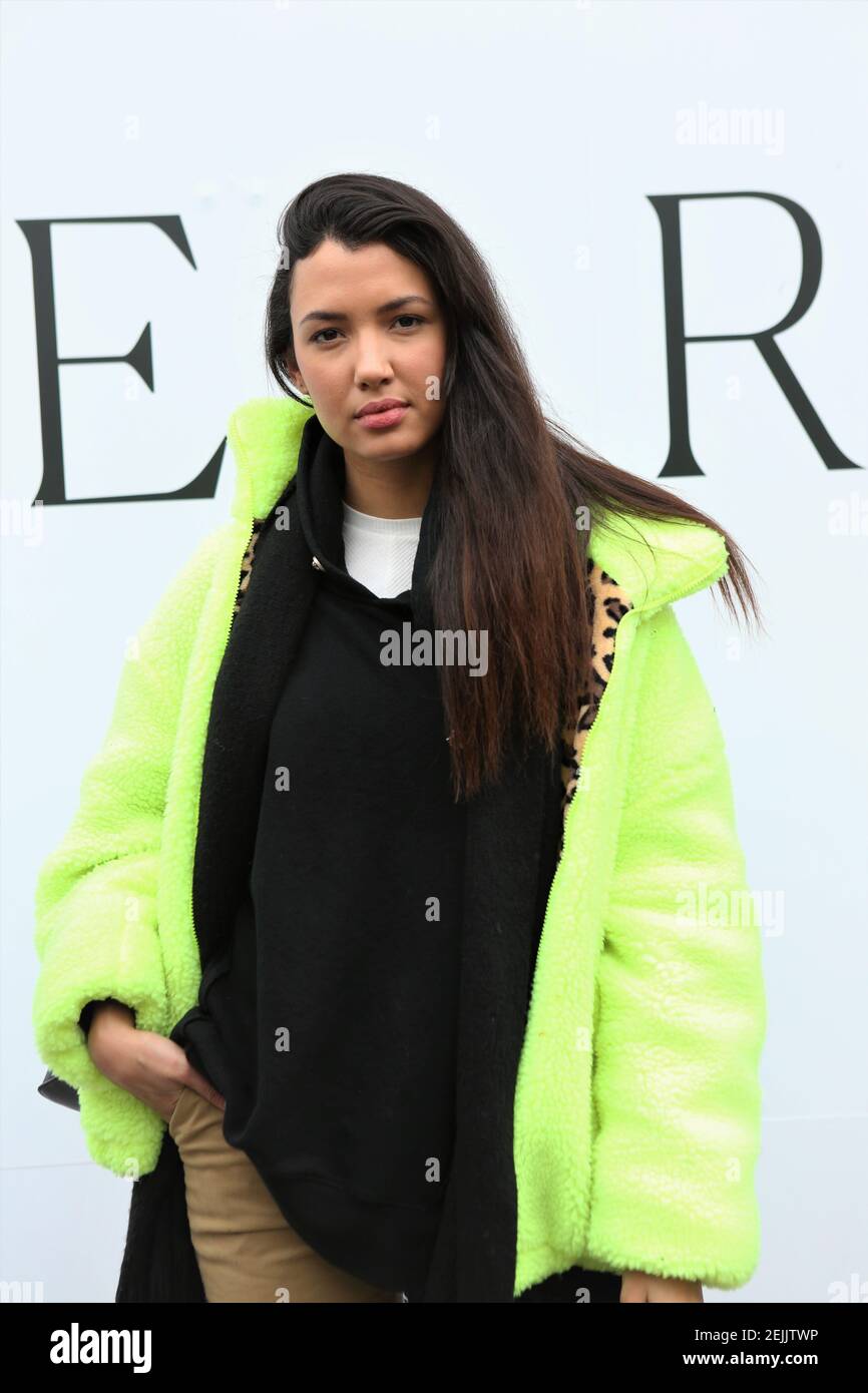 Model Taia Tulher poses for a photo as she attends the London Fashion ...
