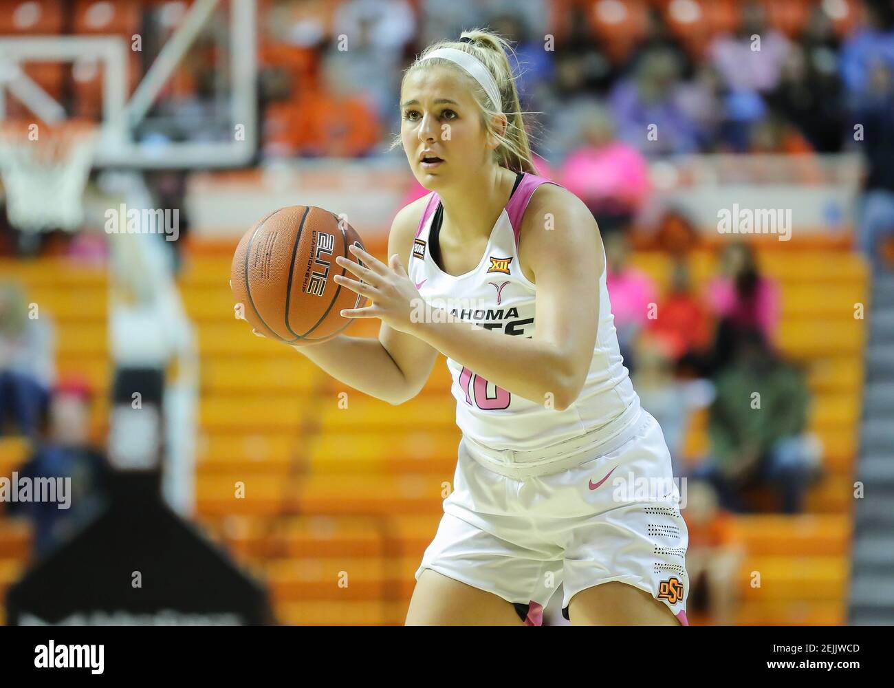 February 08, 2020: Oklahoma State Cowgirls forward Bryn Gerlich (10 ...